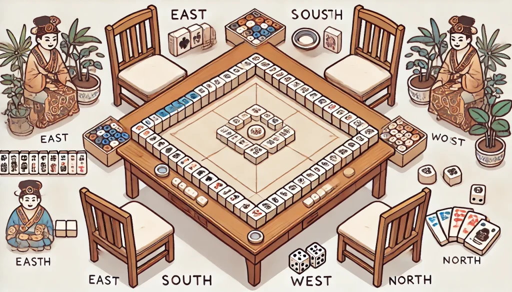 【麻雀】東西南北の位置は？順番や席順も解説